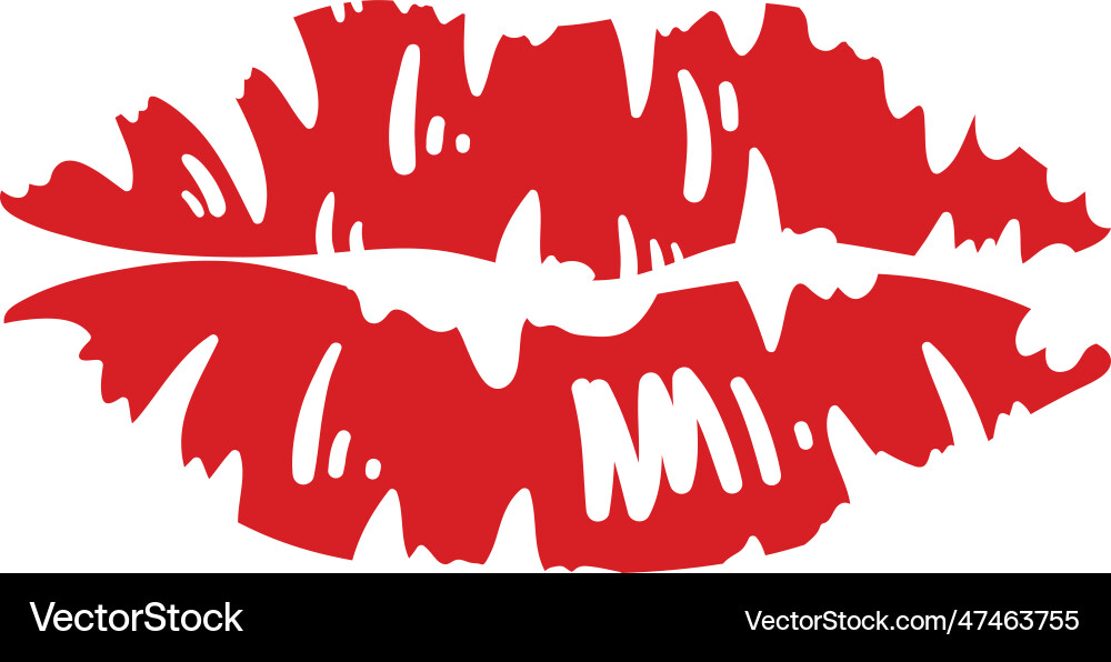 Lipstick kiss print Royalty Free Vector Image - VectorStock