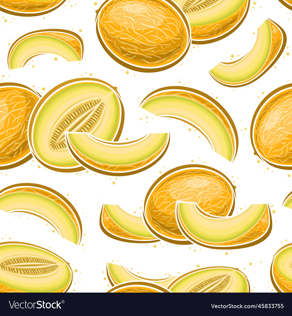 Melon seamless pattern Royalty Free Vector Image