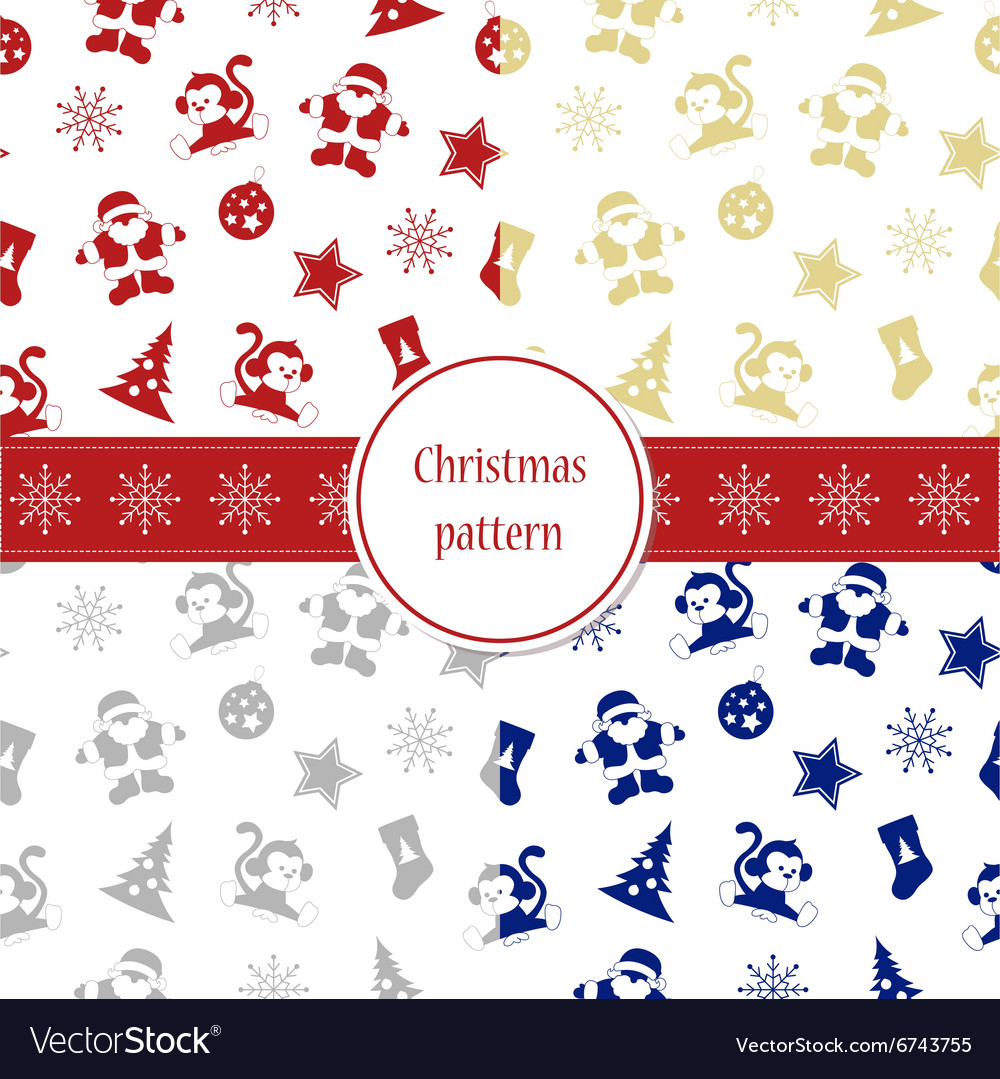 Merry christmas pattern Royalty Free Vector Image