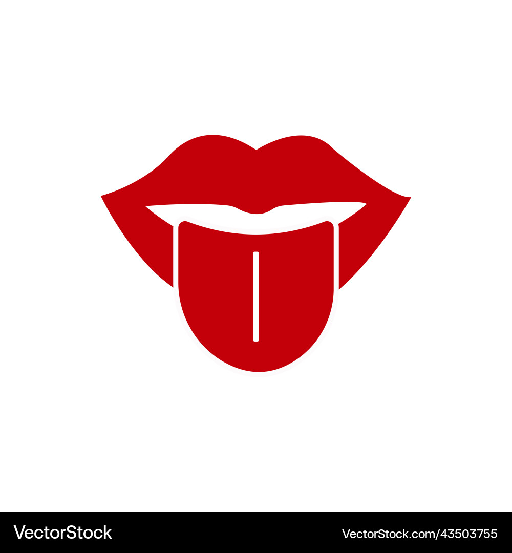 Open mouth icon line symbol in flat Royalty Free Vector