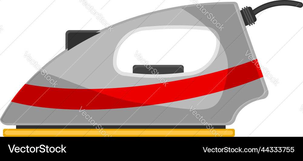 Red clothing iron on a white background Royalty Free Vector
