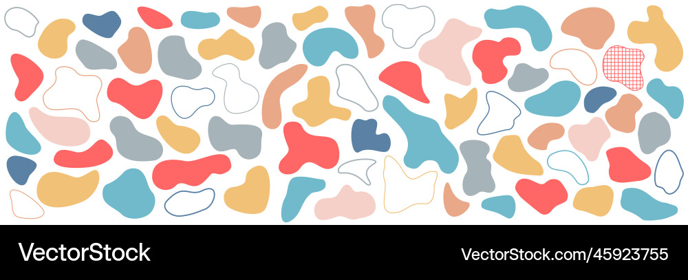 Set of modern graphic elements abstract blotch Vector Image