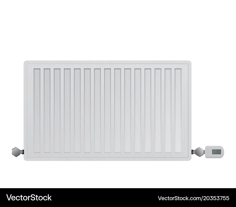 Steel panel radiator managing electronic thermal Vector Image