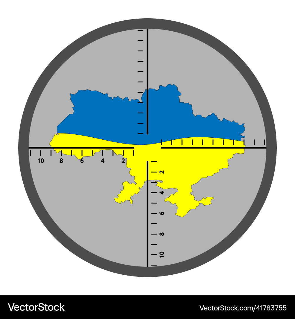 Ukraine is in danger map of Royalty Free Vector Image