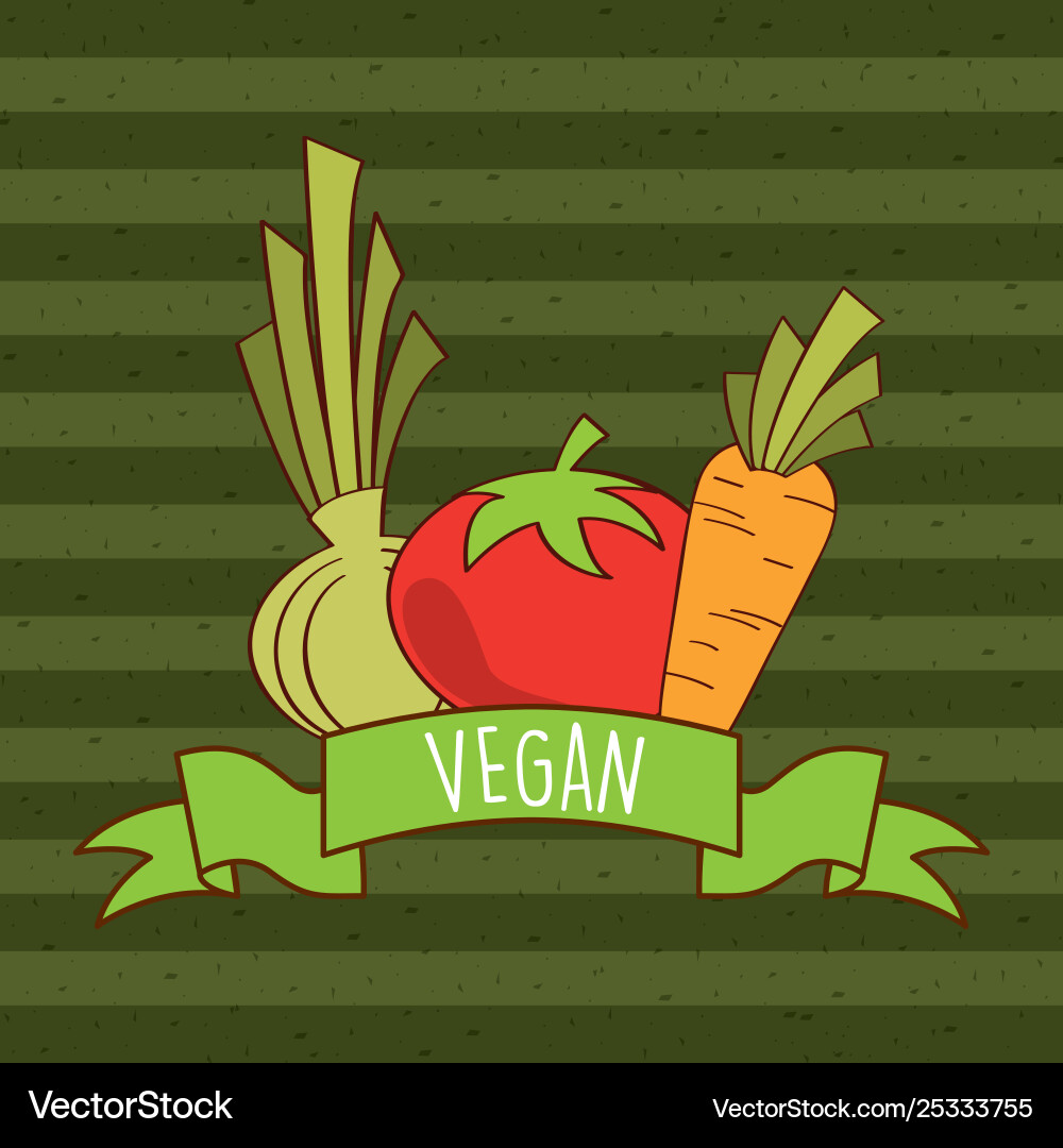 Vegan food design Royalty Free Vector Image - VectorStock