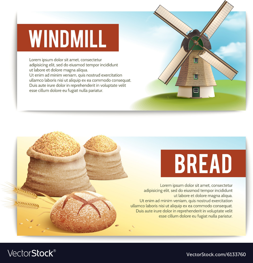 Bread banner set Royalty Free Vector Image - VectorStock