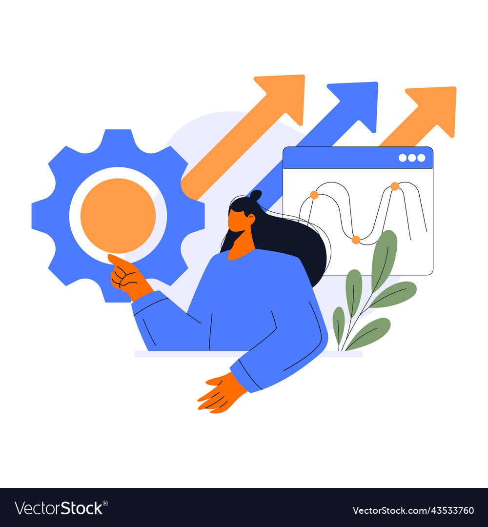 Flat design statistical and data analysis Vector Image