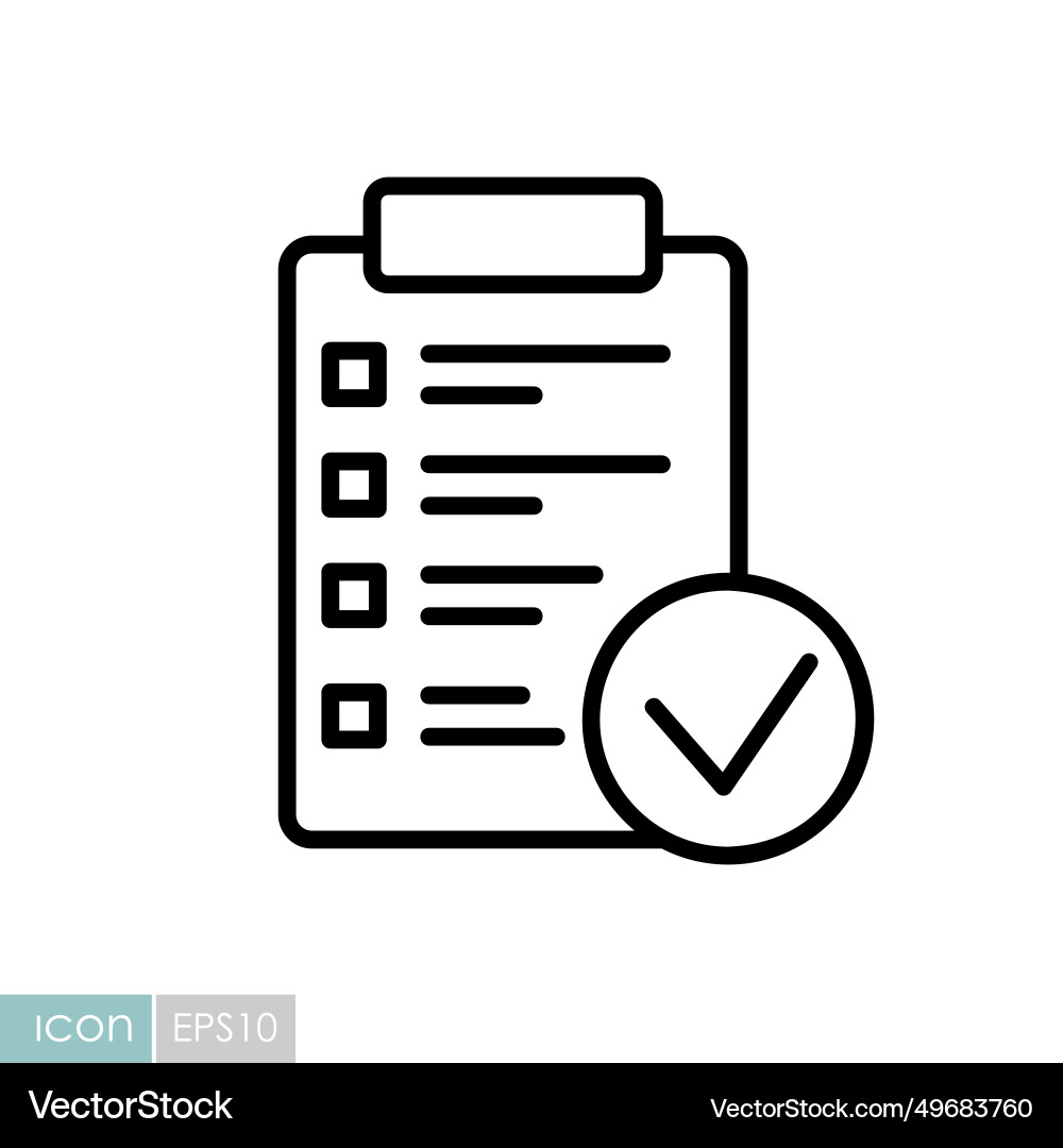 Month planning to do list with check mark icon Vector Image