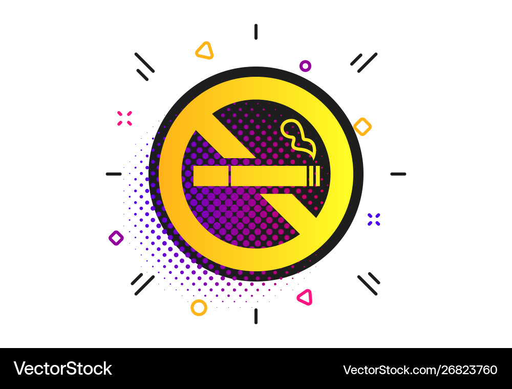 No smoking sign icon cigarette symbol Royalty Free Vector