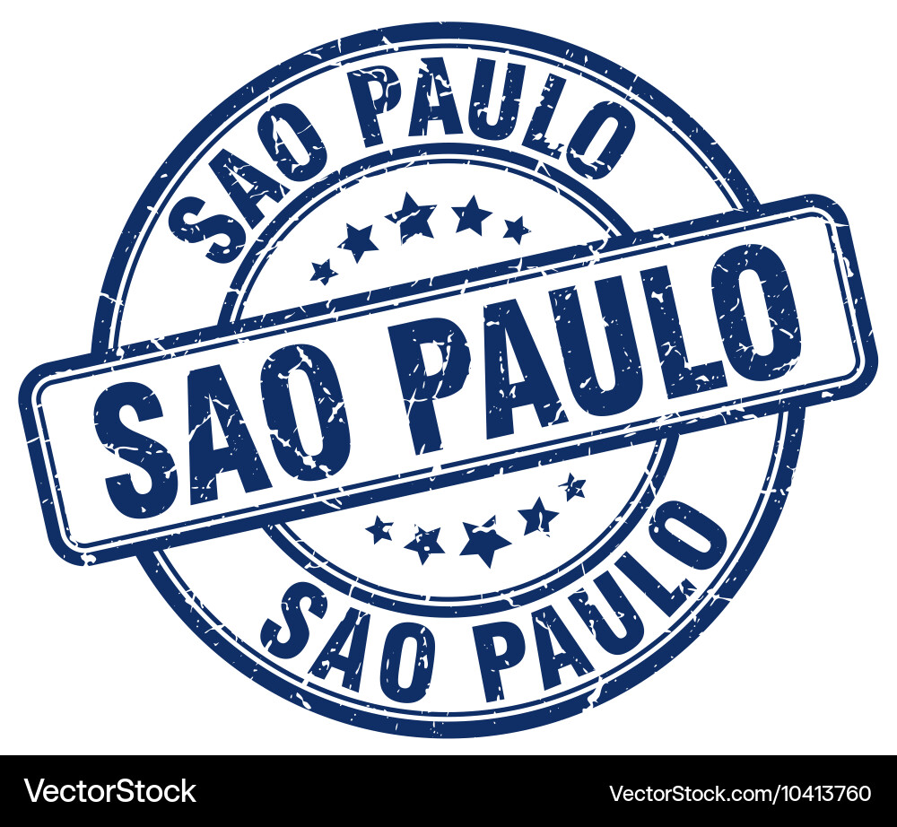 Sao paulo stamp Royalty Free Vector Image - VectorStock