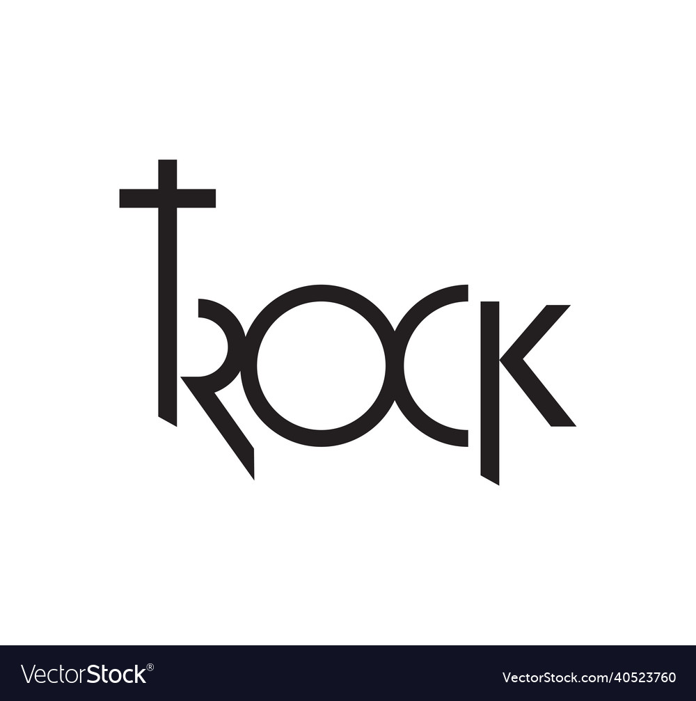 Solid rock concept design Royalty Free Vector Image