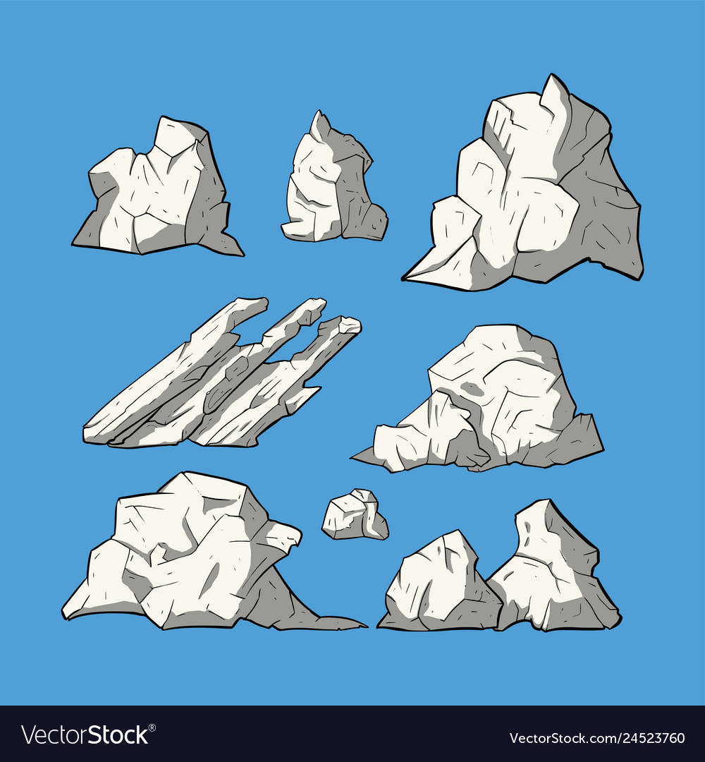 Stone set Royalty Free Vector Image - VectorStock