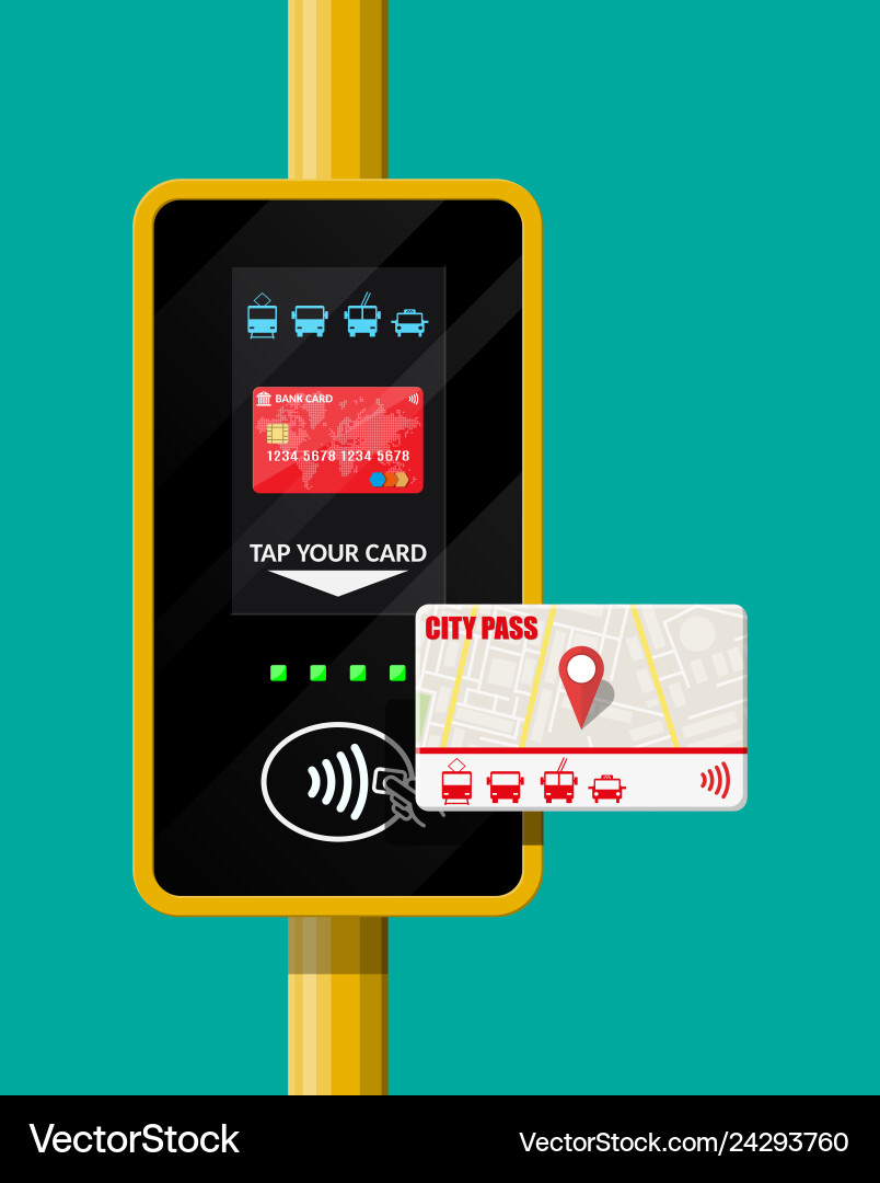 Terminal and passenger transport card Royalty Free Vector