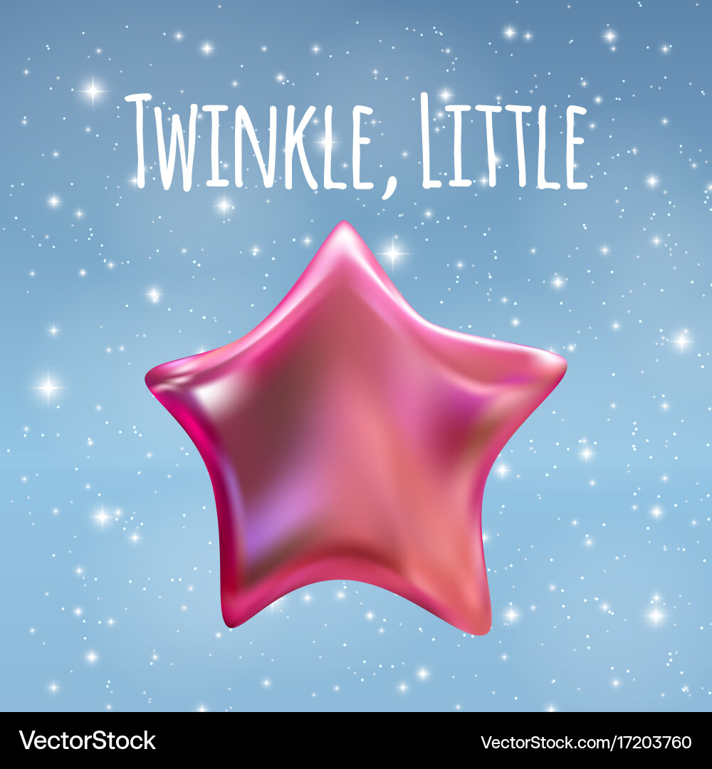 Twinkle little star on night sky background Vector Image