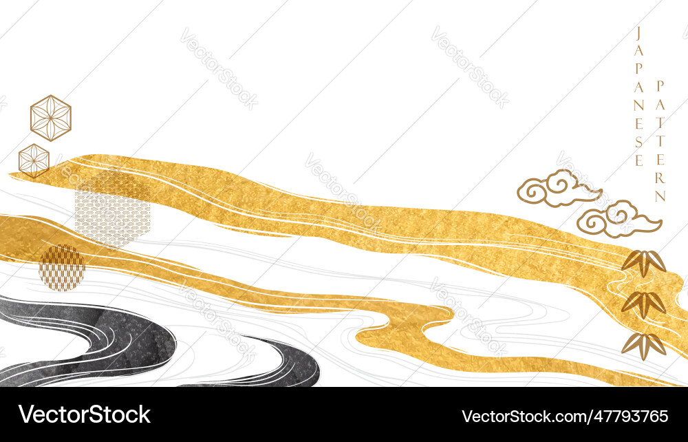 Abstract art background with traditional japanese Vector Image