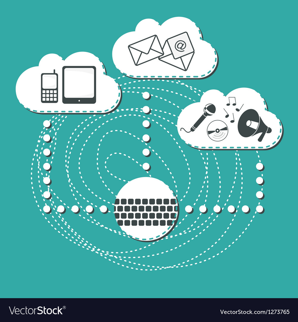 Cloud system user interface Royalty Free Vector Image