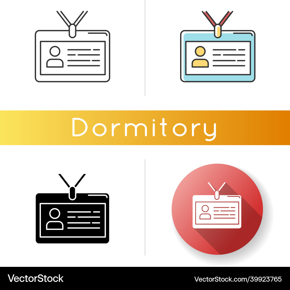 Identity pass card icon badge with credentials id Vector Image