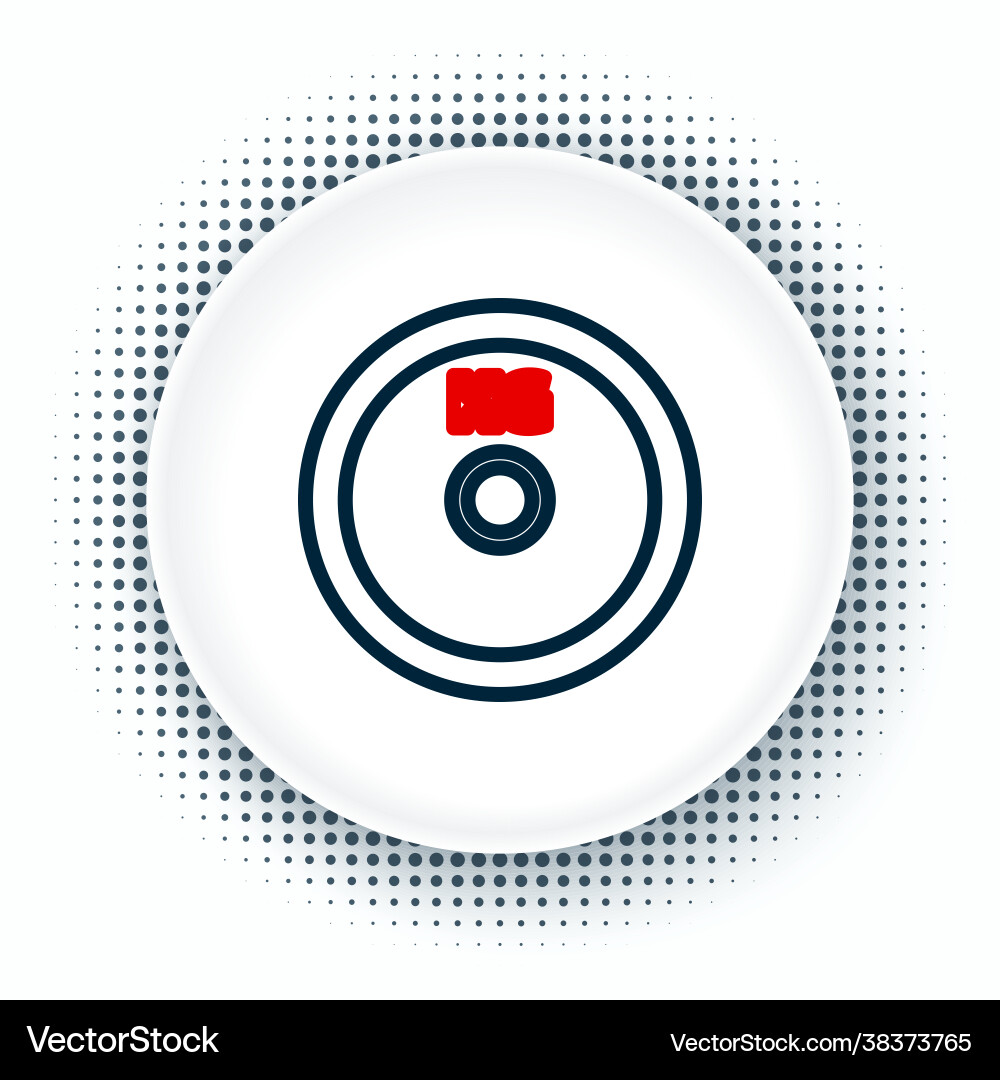 Line weight plate icon isolated on white Vector Image