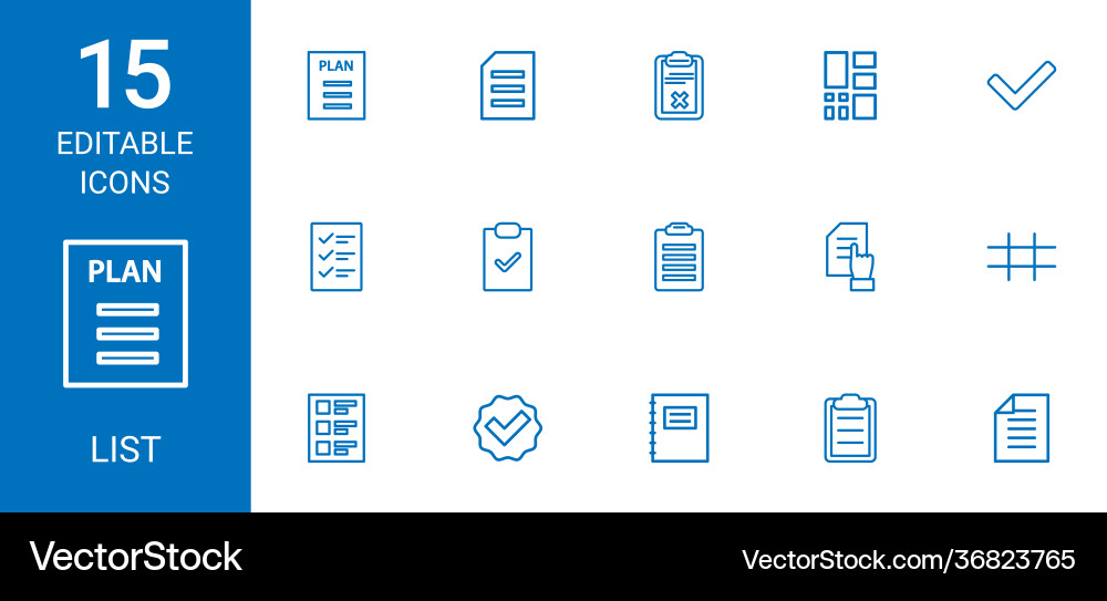 Liste Icons Lizenzfreies Vektorbild - VectorStock