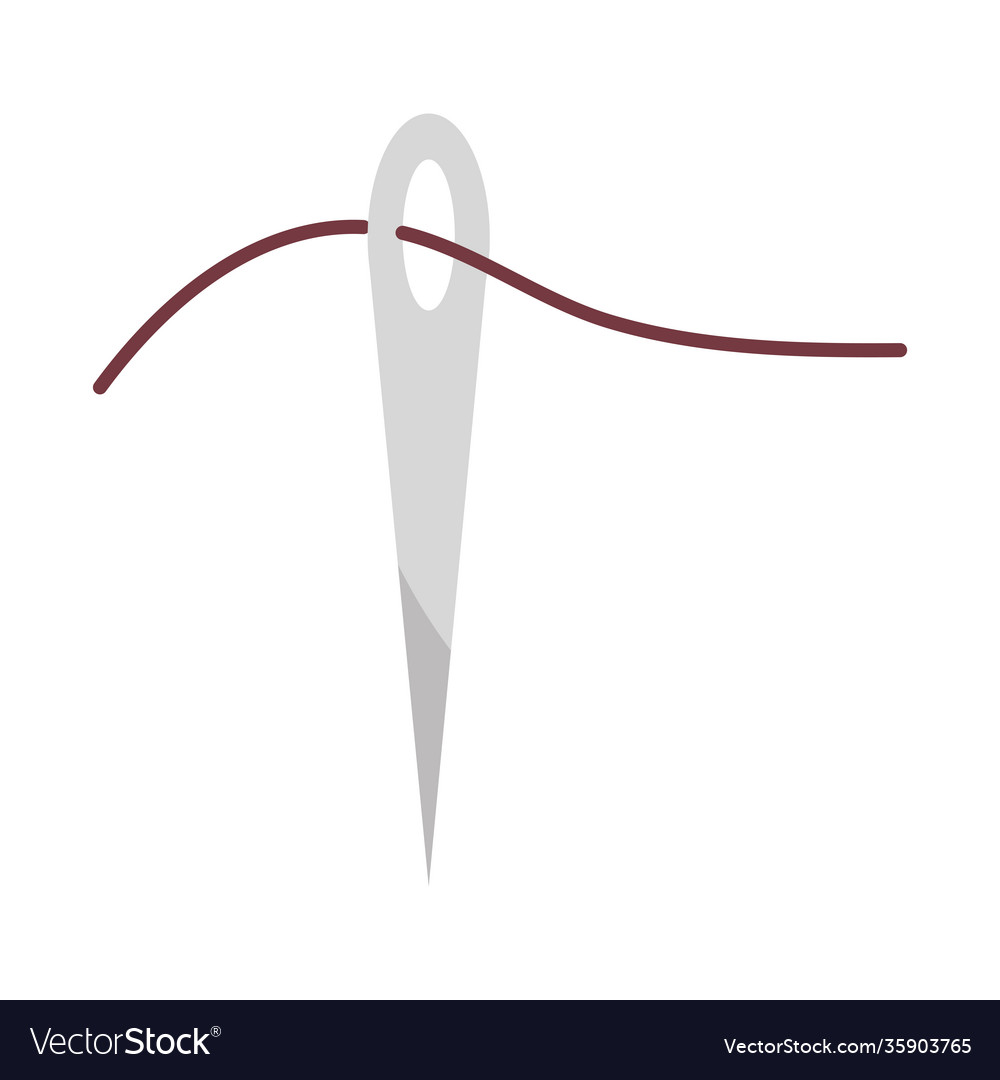 Needle with thread design Royalty Free Vector Image