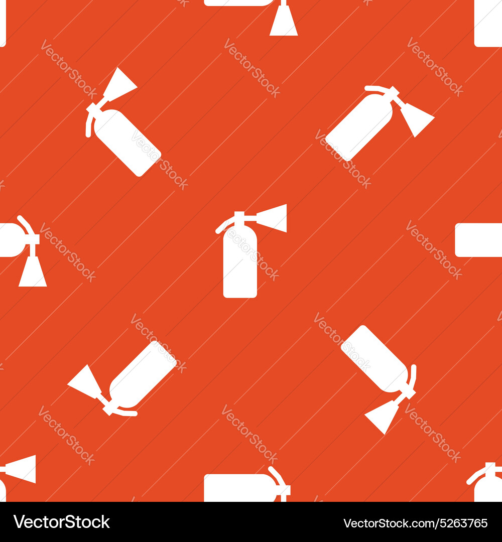 Orange fire extinguisher pattern Royalty Free Vector Image