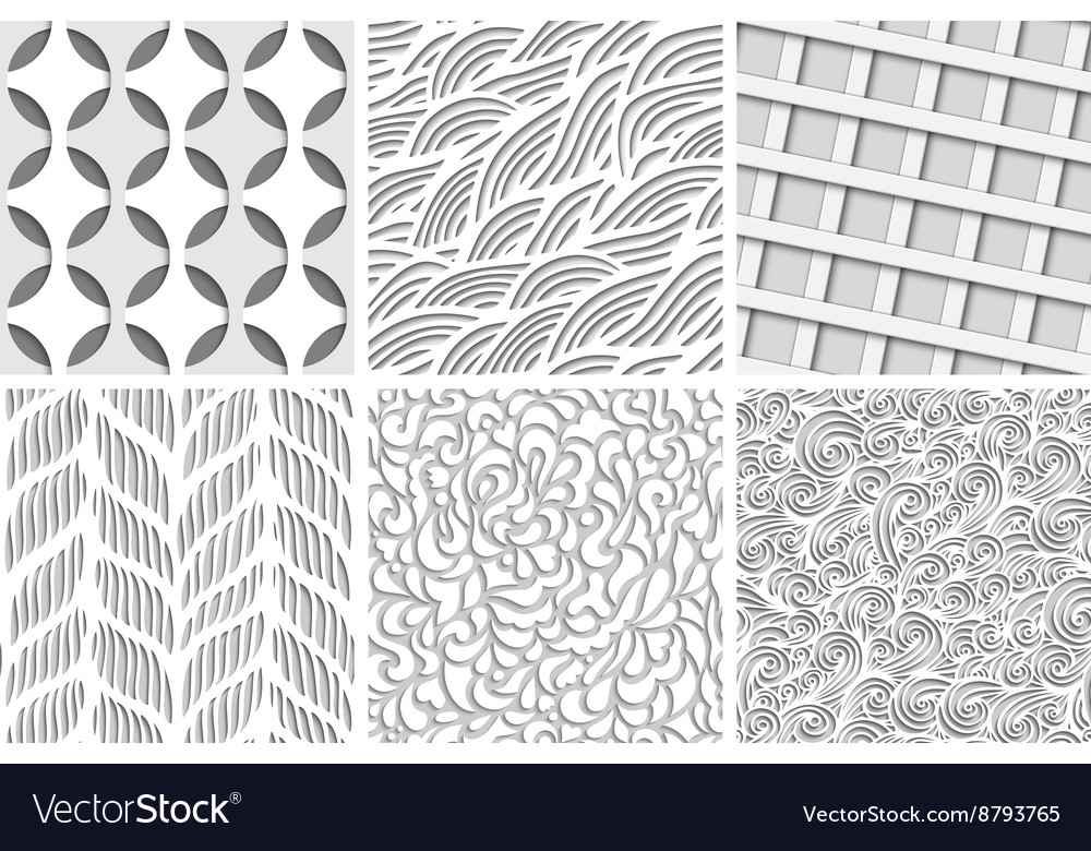 Set of eight seamless backgrounds Royalty Free Vector Image
