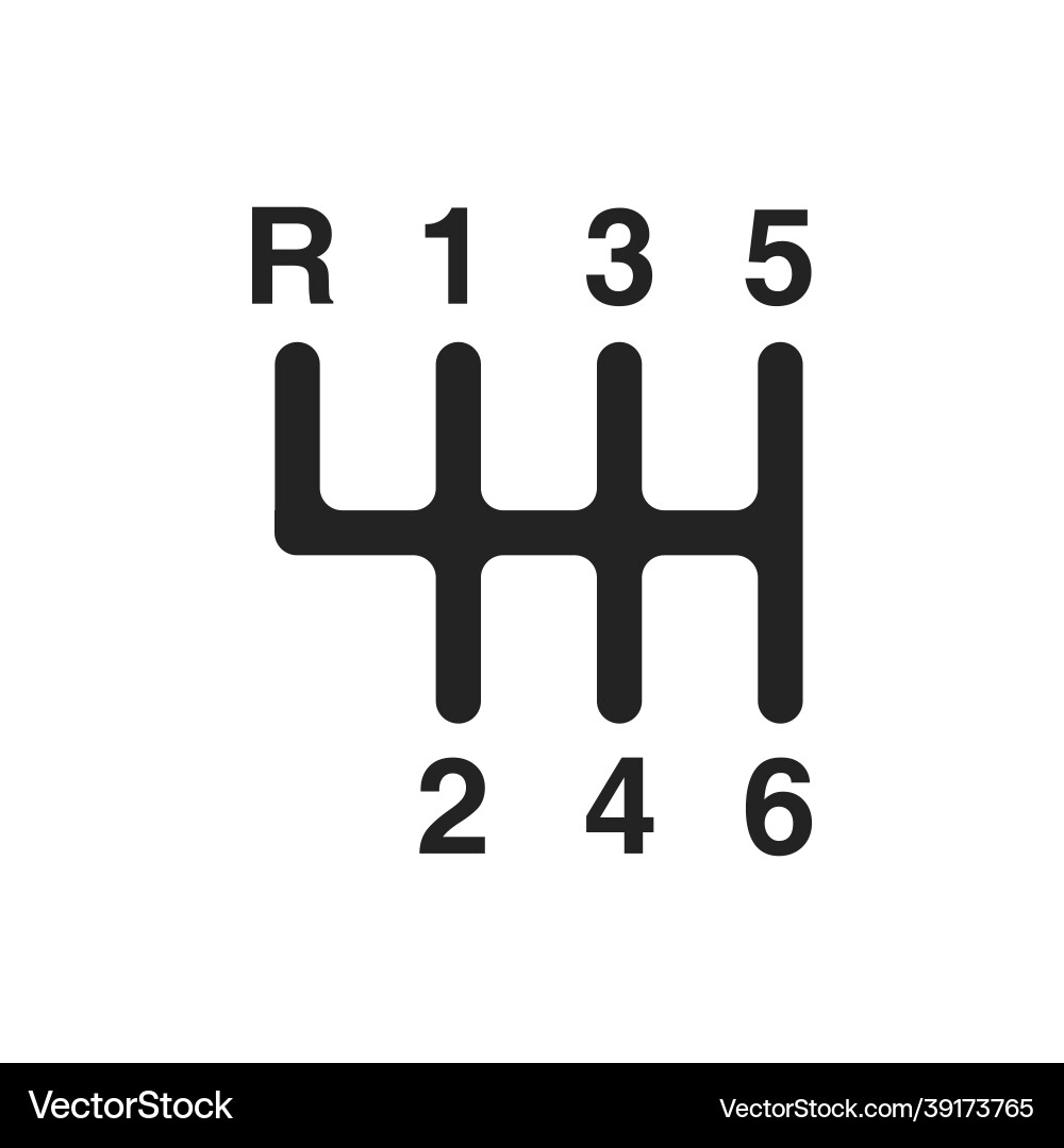 Transmission icon car symbol modern simple flat Vector Image