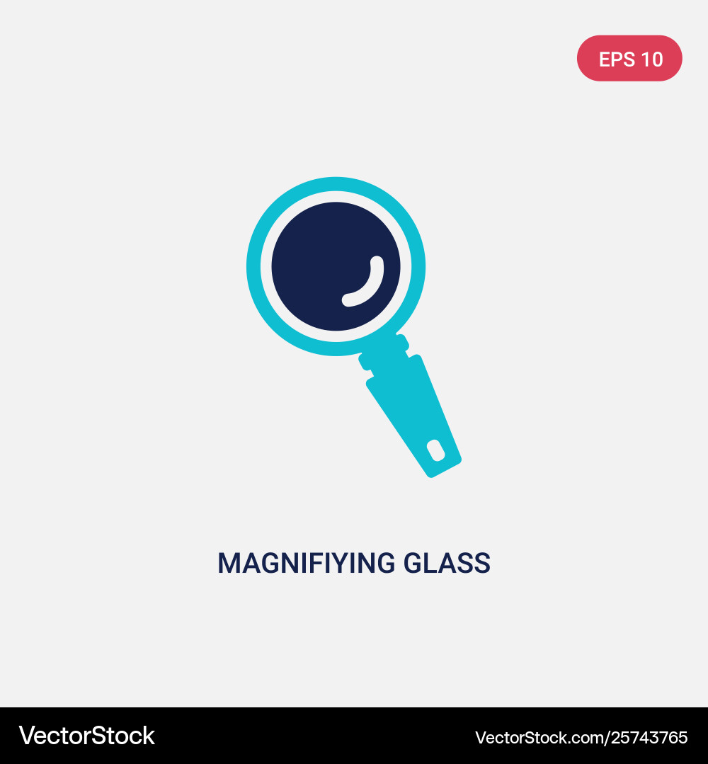Two color magnifying glass icon from general Vector Image