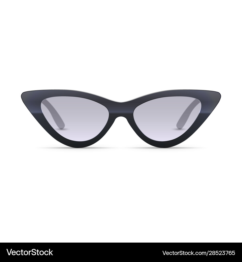 Women eyewear 3d realistic sunglasses Royalty Free Vector