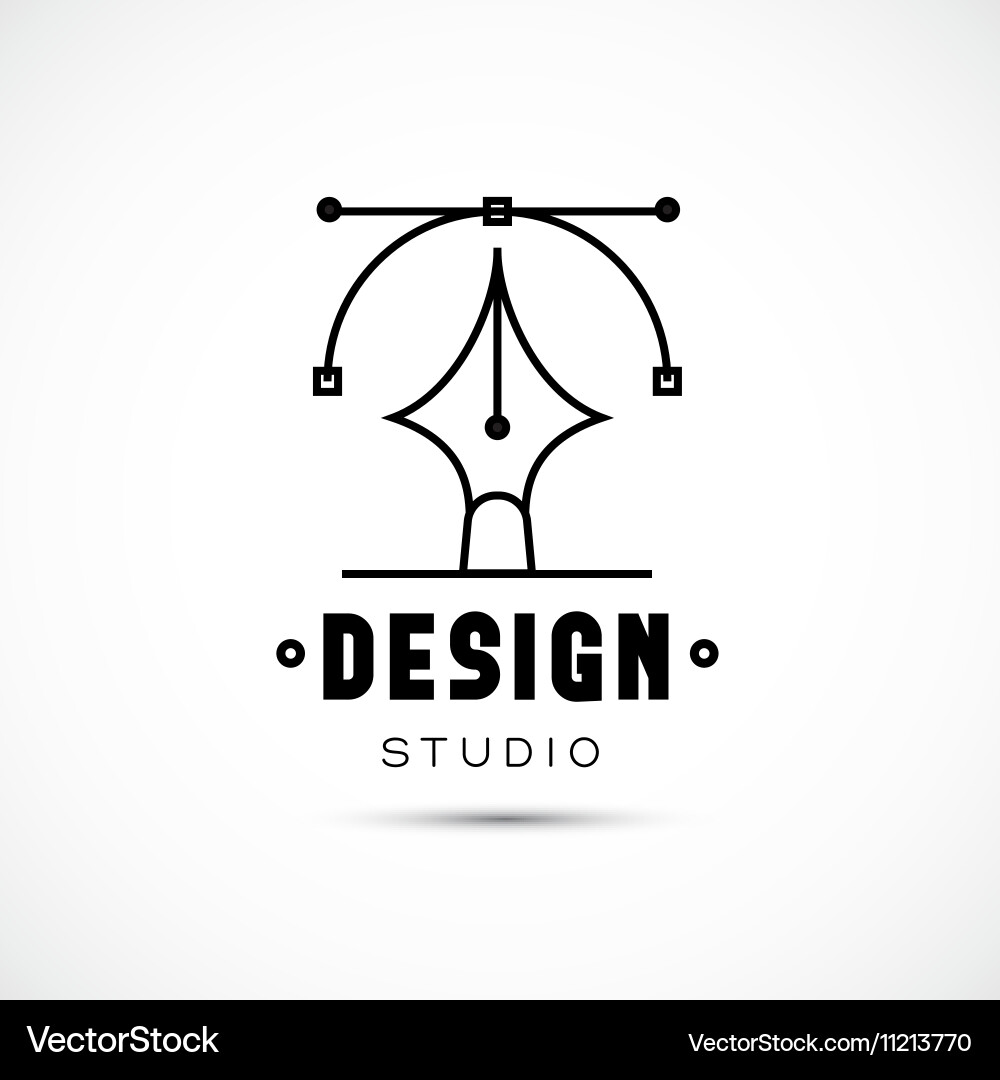 Art tools and materials for painting logo Vector Image