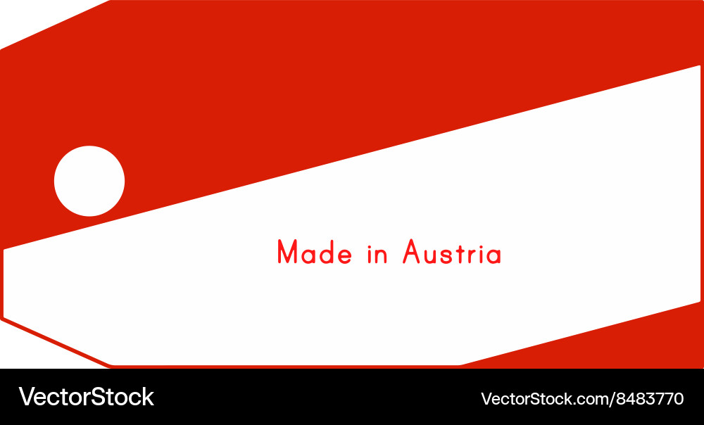 Austria flag on price tag Royalty Free Vector Image
