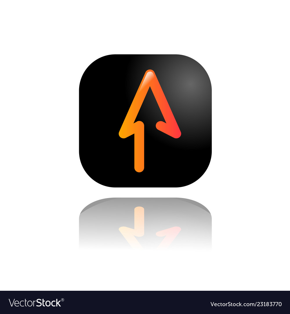 Button up arrow graphic design symbol Royalty Free Vector