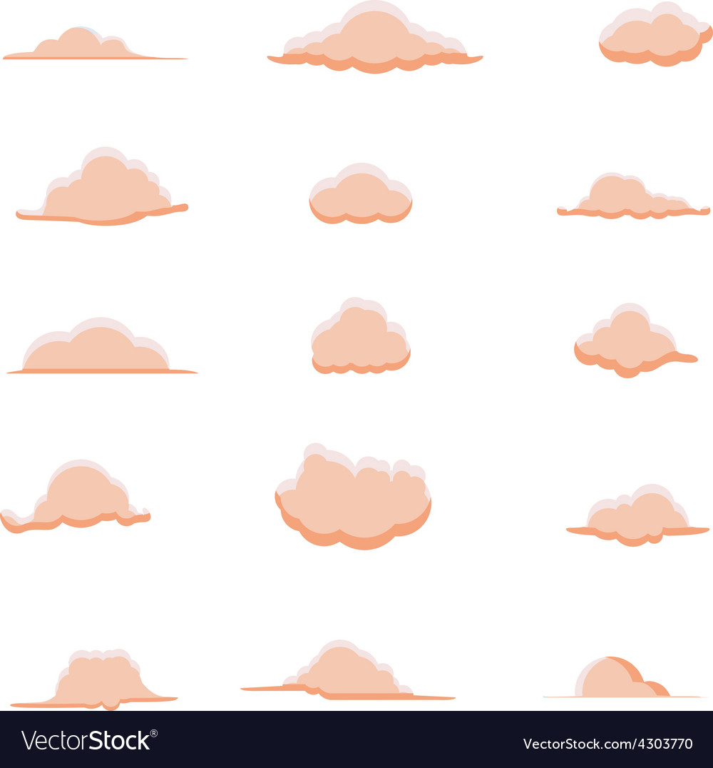 Cloud collection 2 Royalty Free Vector Image - VectorStock