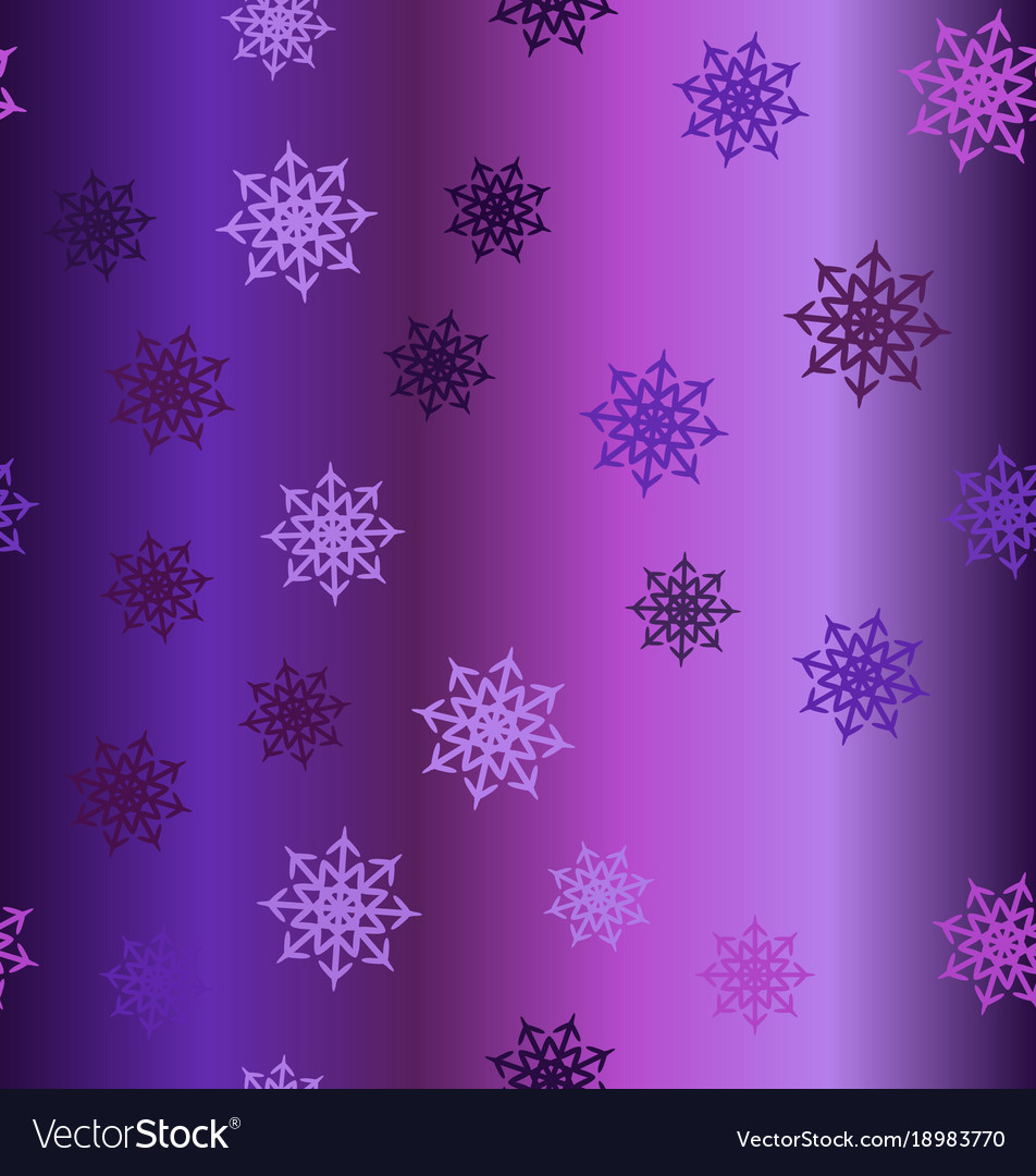 Gradient snowflake pattern seamless Royalty Free Vector