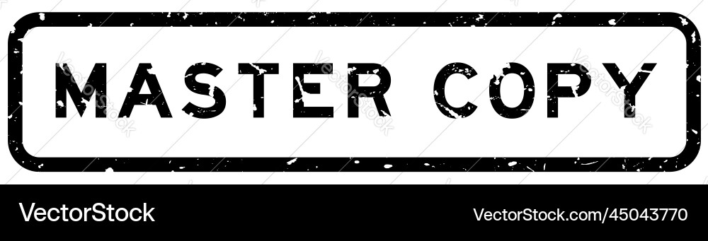 Grunge black master copy word square rubber seal Vector Image