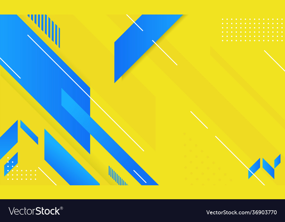 Modern abstract yellow and blue geometric Vector Image