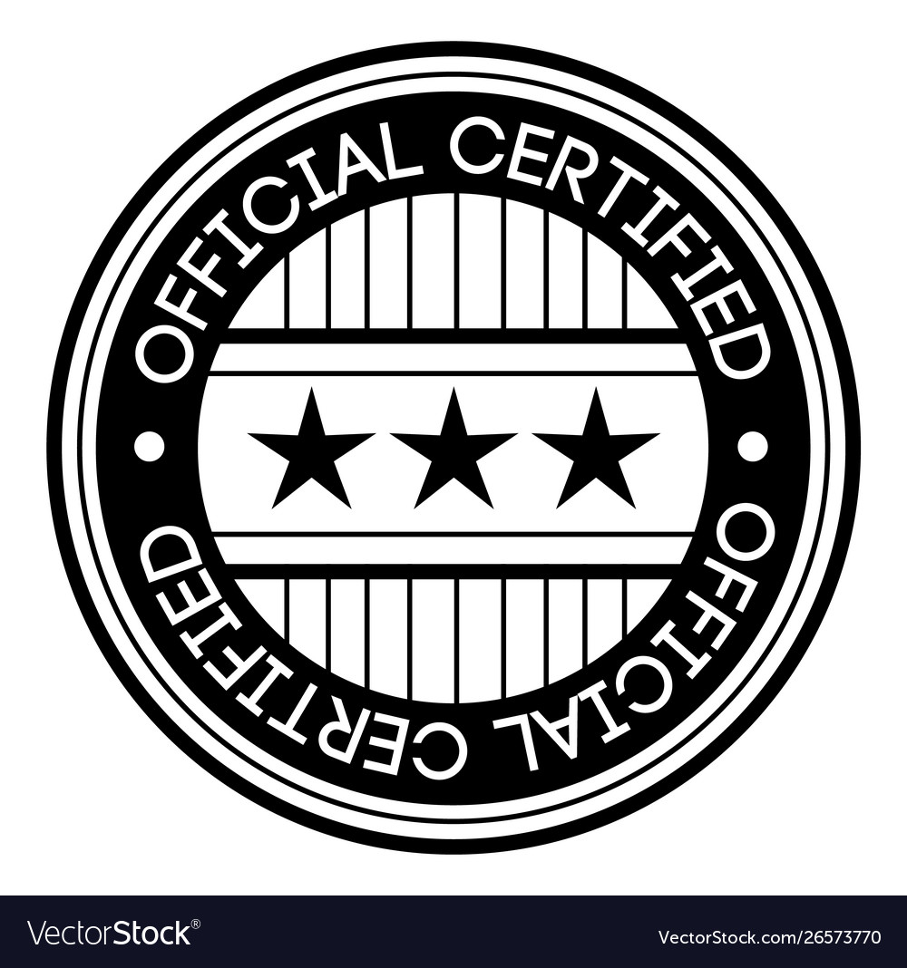 Official certified stamp on white background Vector Image