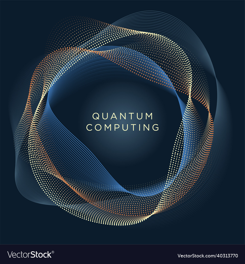 Quantum computing concept Royalty Free Vector Image