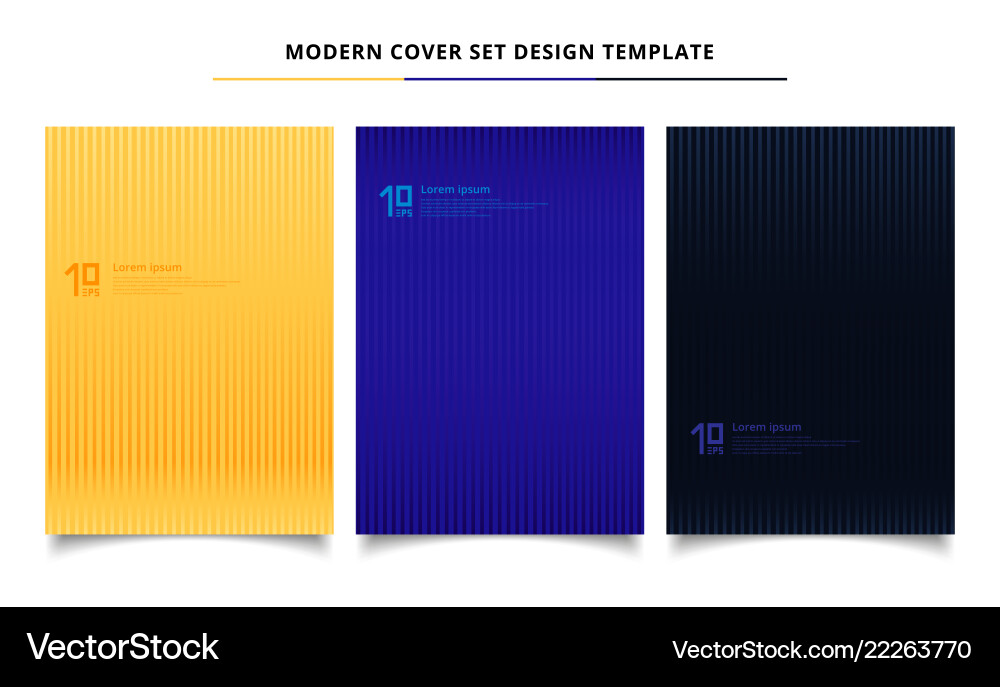 Set of abstract lines patterns minimal covers Vector Image