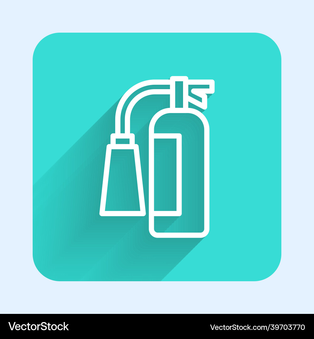White line fire extinguisher icon isolated Vector Image