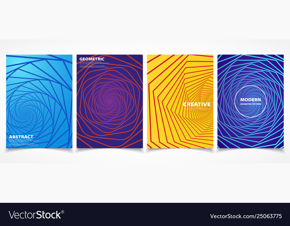 Abstract modern geometric shape colorful minimal Vector Image