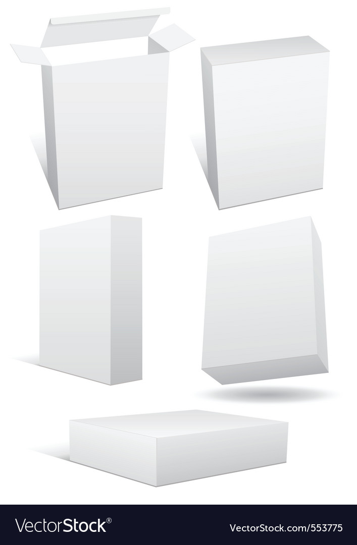 Blank boxes Royalty Free Vector Image - VectorStock