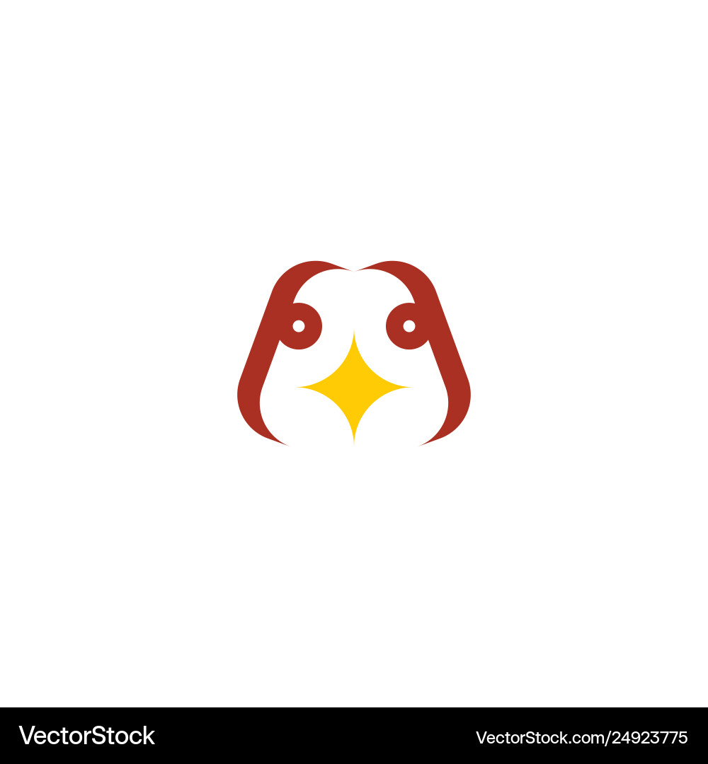 Chicken head logo sign icon design element Vector Image