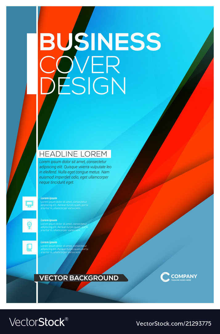 Cover design business layout template annual Vector Image