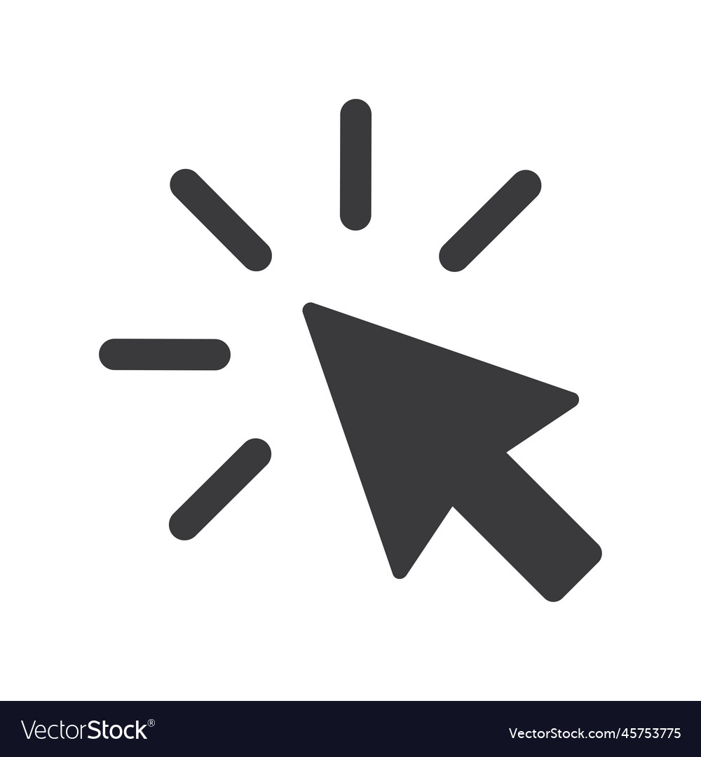 Cursor mouse icon flat design Royalty Free Vector Image