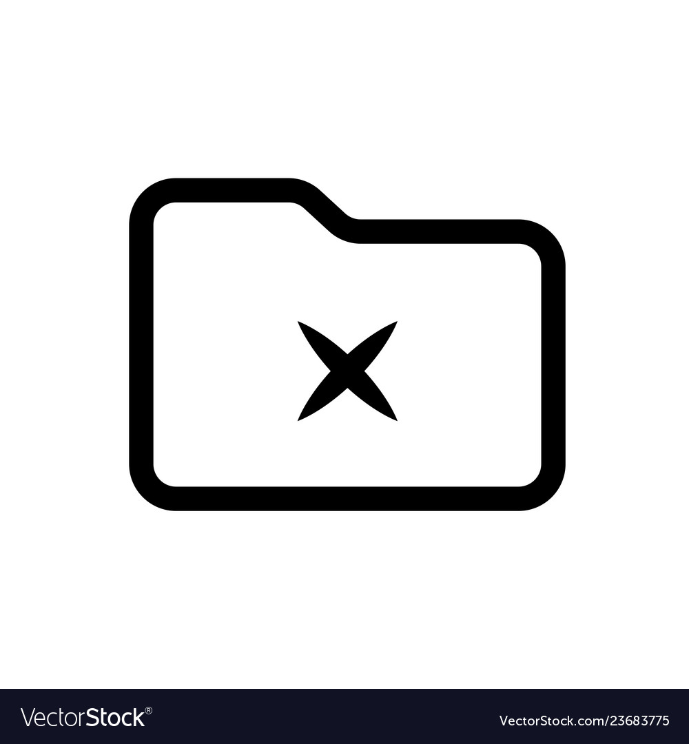 Delete folder icon element of simple web Vector Image
