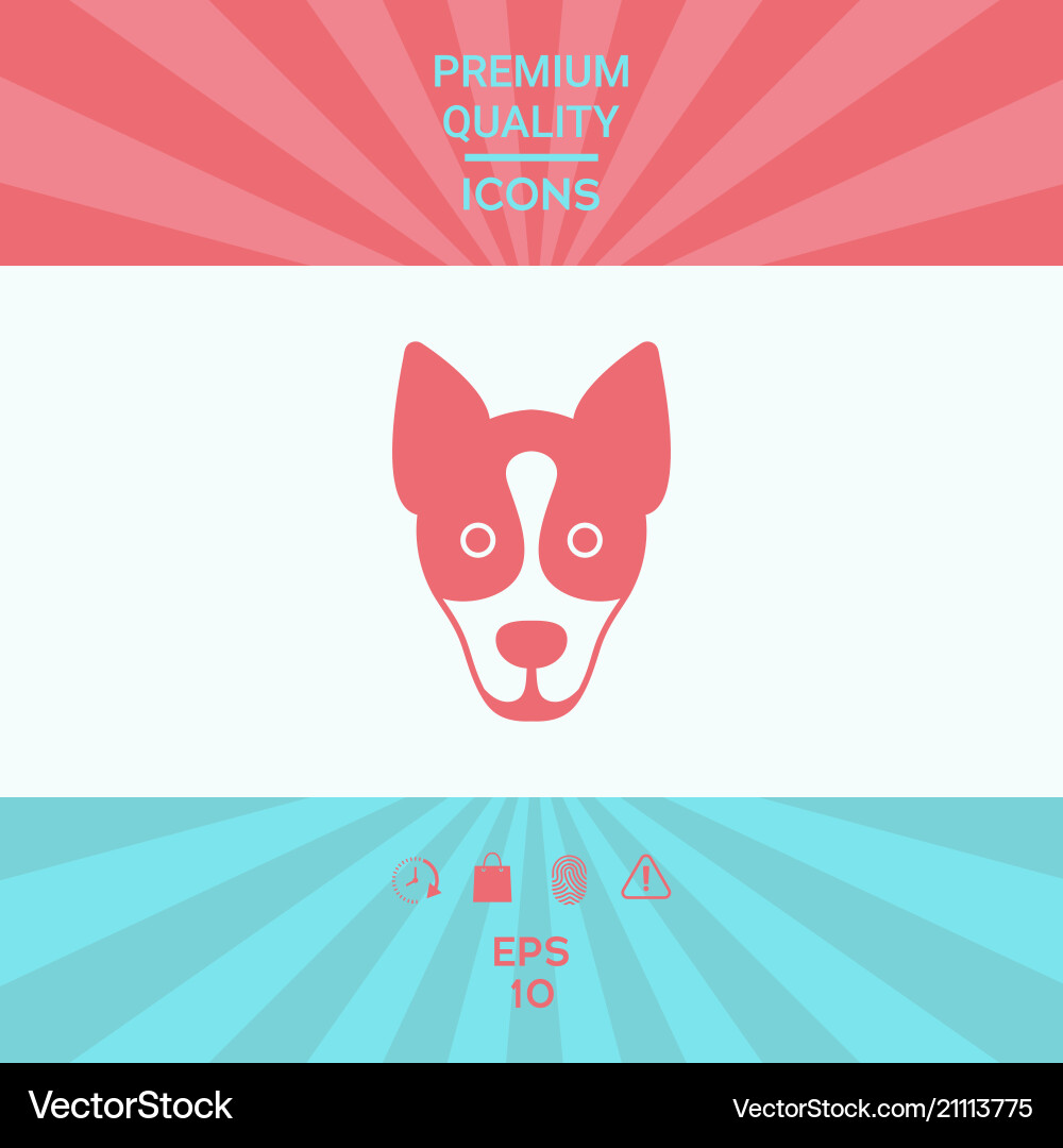Dog - logo symbol protect sign Royalty Free Vector Image