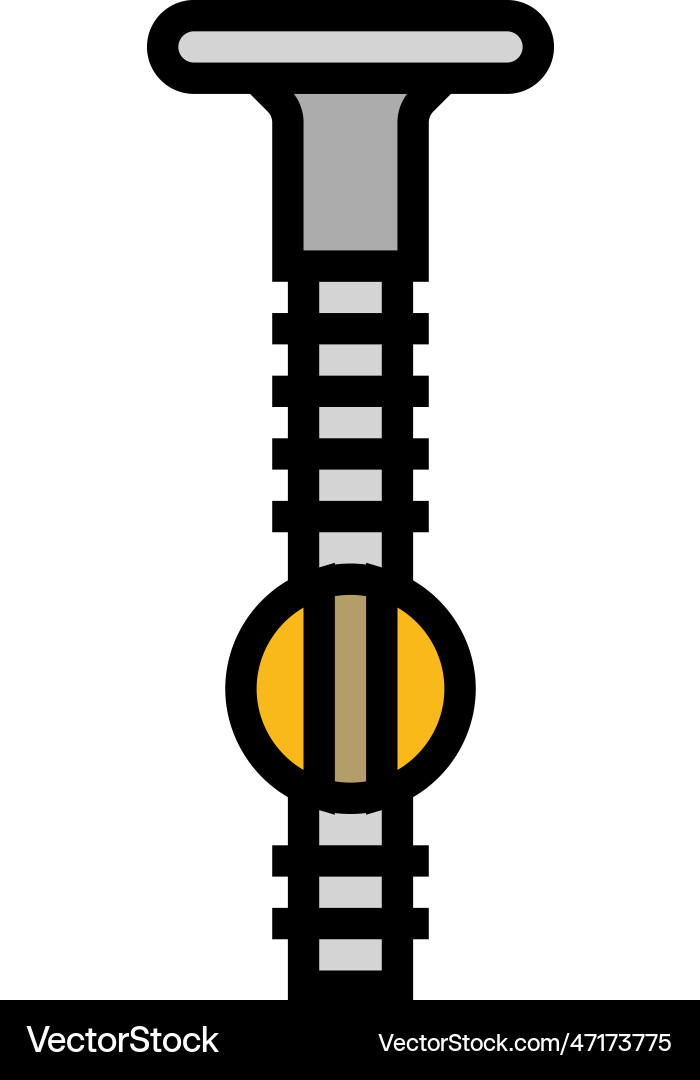 Furniture bolt hardware fitting color icon Vector Image
