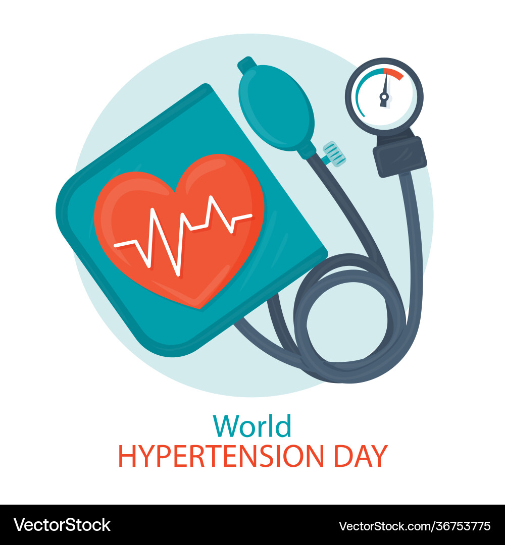 Hand drawn world hypertension day Royalty Free Vector Image
