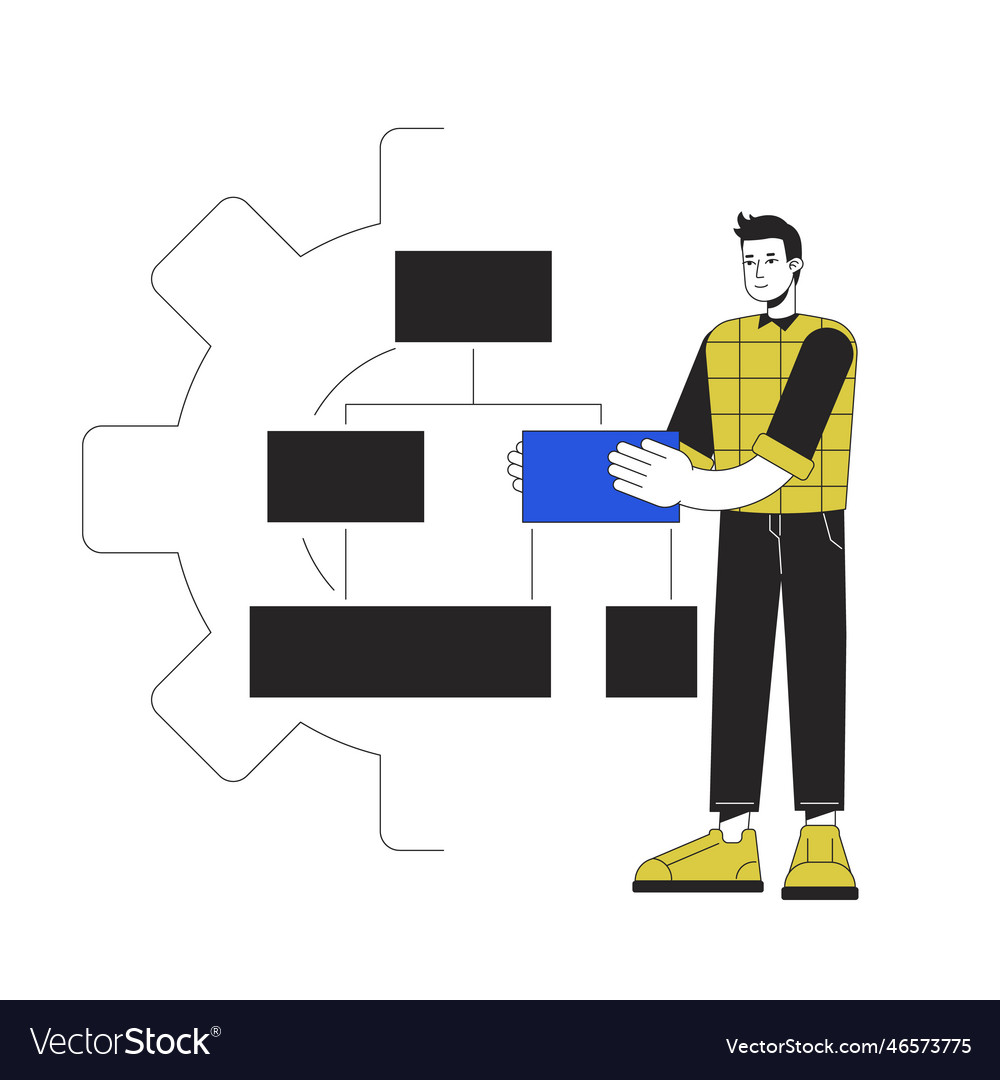 Machine learning algorithms line concept spot Vector Image